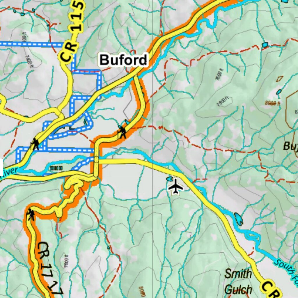 Co Bighorn Sheep Unit S67 Topo with Unit Boundaries Map by Colorado ...