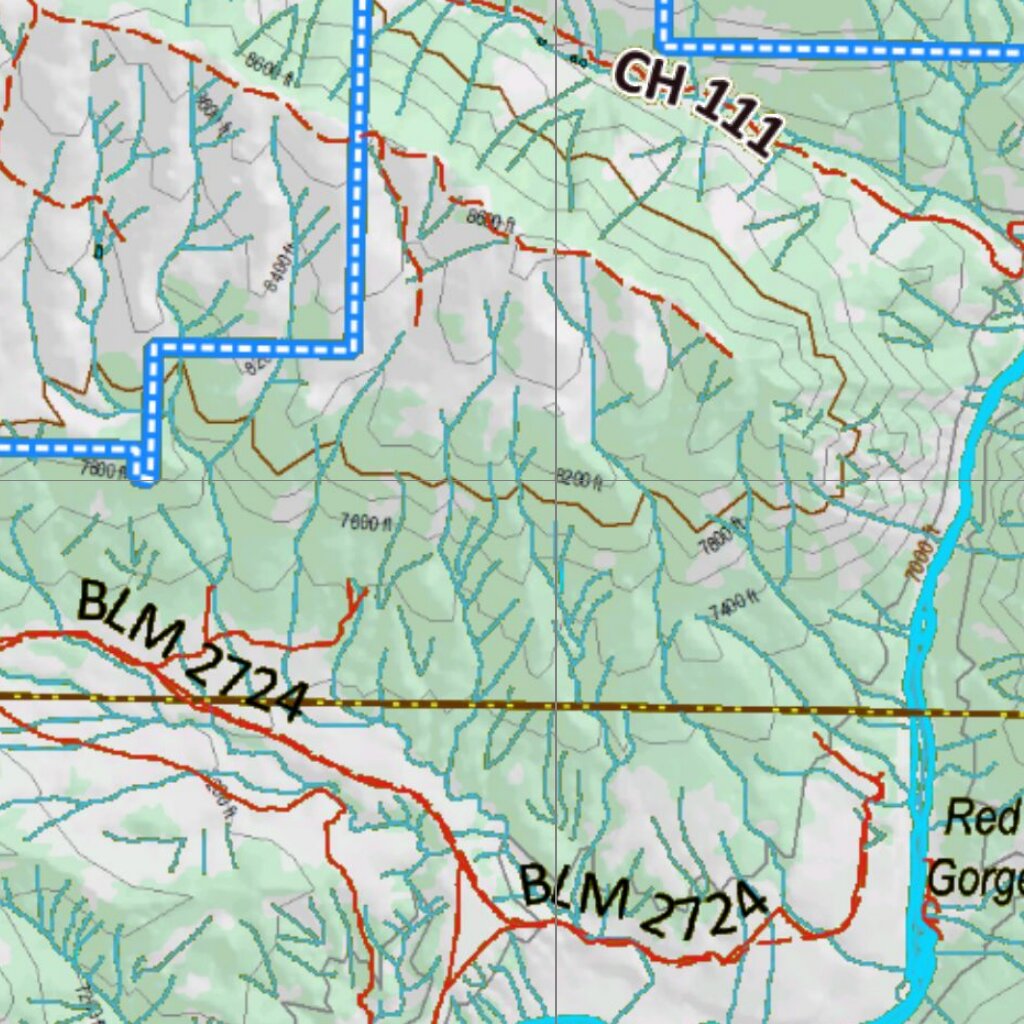 Co Bighorn Sheep Unit S77 Topo with Unit Boundaries Map by Colorado ...