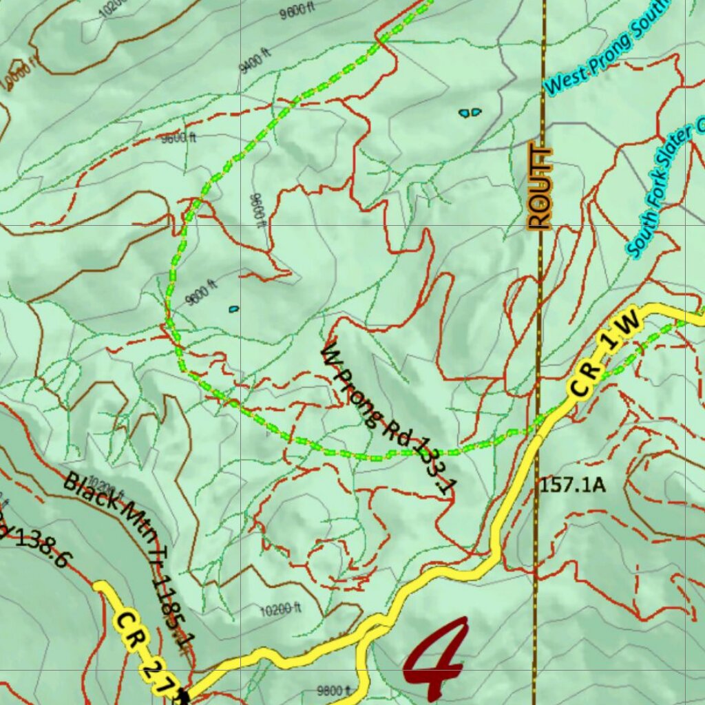 CO Moose Unit 4 Land Use, Kill Site, and Concentrations Map by Colorado ...