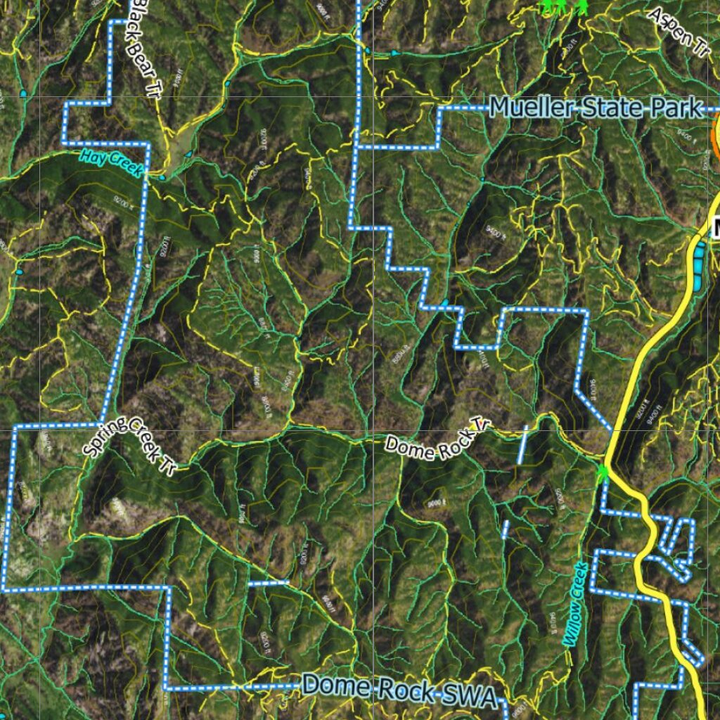 CO Moose Unit 581 Satellite Image with concentrations and kill sites ...