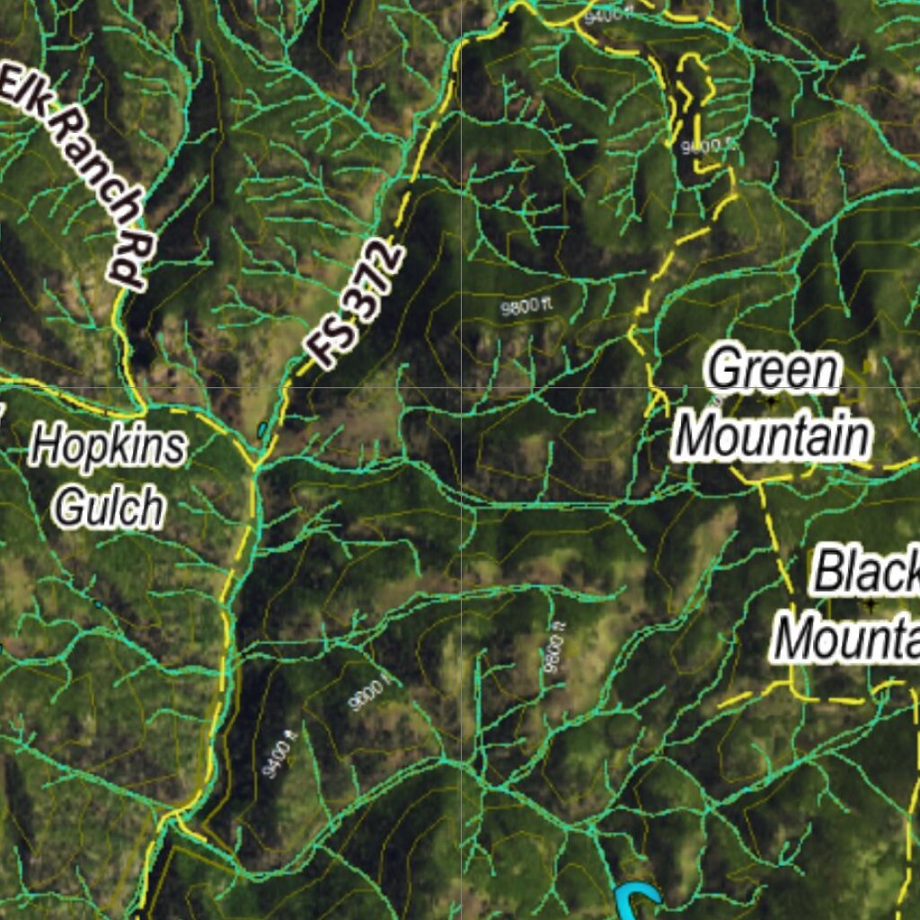 CO Moose Unit 591 Satellite Image with concentrations and kill sites ...
