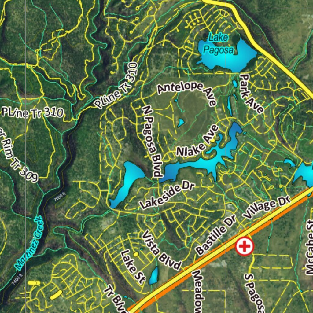 CO Moose Unit 77 Satellite Image with concentrations and kill sites ...