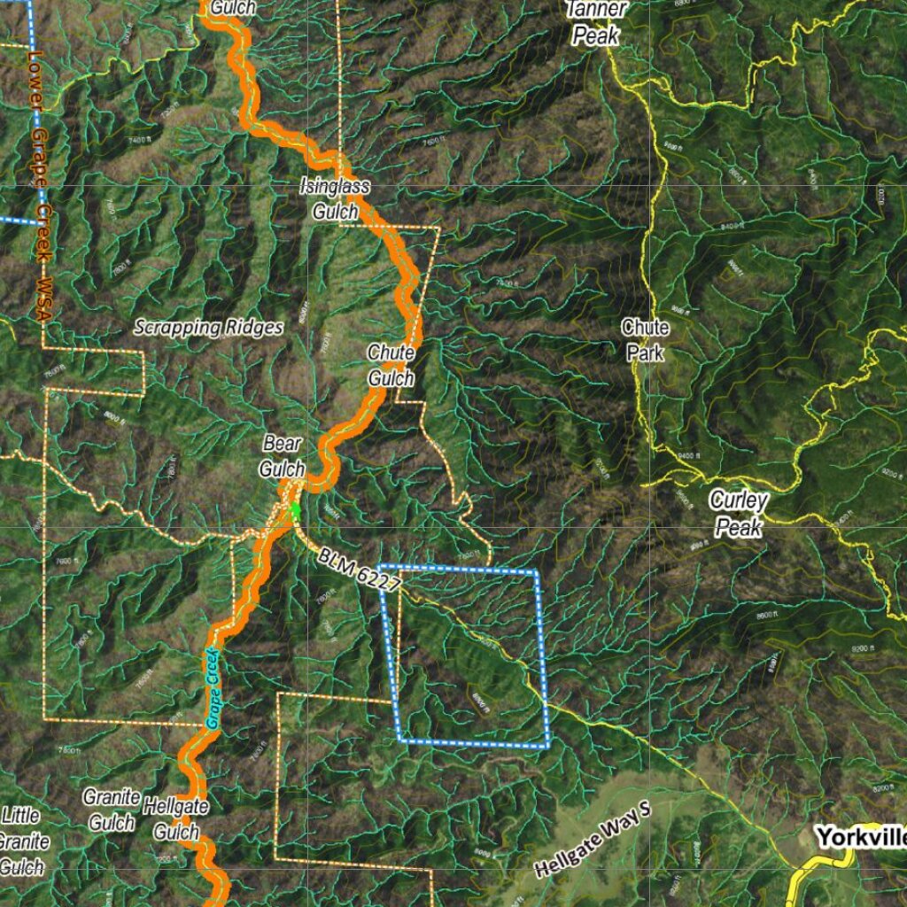 CO Moose Unit 84 Satellite Image with concentrations and kill sites ...