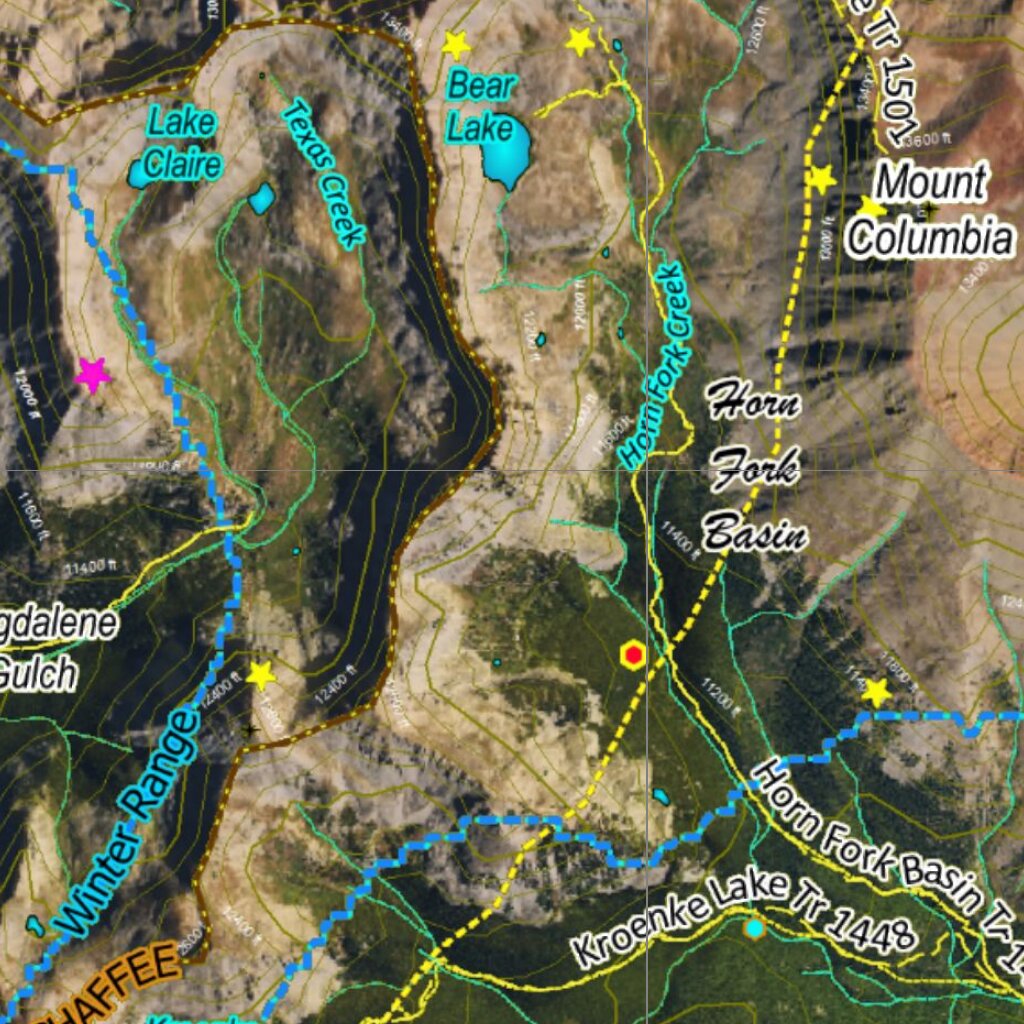 CO Mountain Goat Unit G3 Satellite Image with concentrations and kill ...