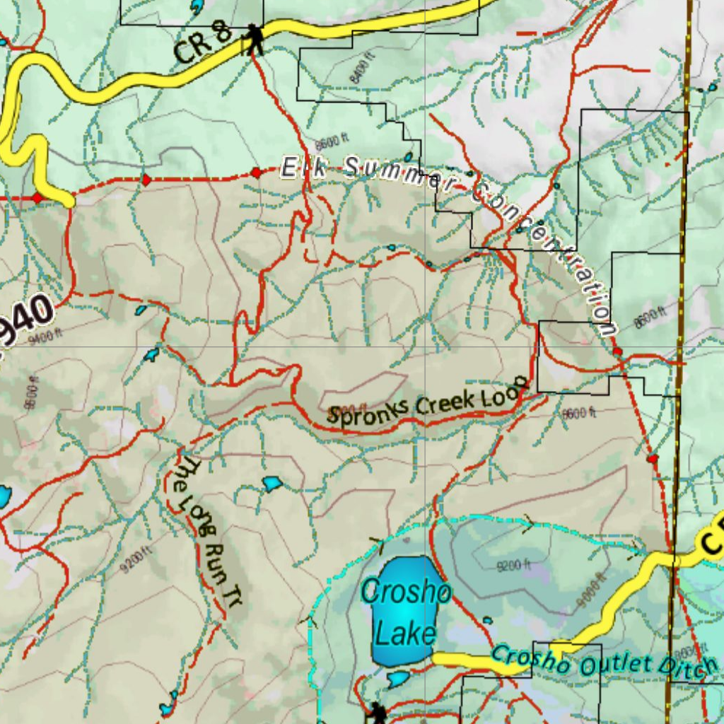 CO Unit 231 Elk Concentrations and Migration Map by Colorado HuntData ...