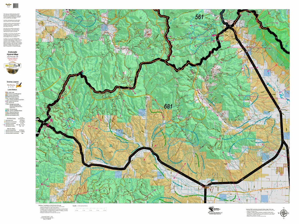 Colorado_681_Landownership_and_Elk_and_Mule_Deer_Concentration Map by ...