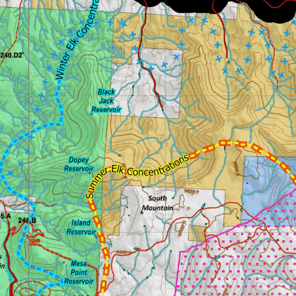 Colorado_711_Landownership_and_Elk_and_Mule_Deer_Concentration Map by ...