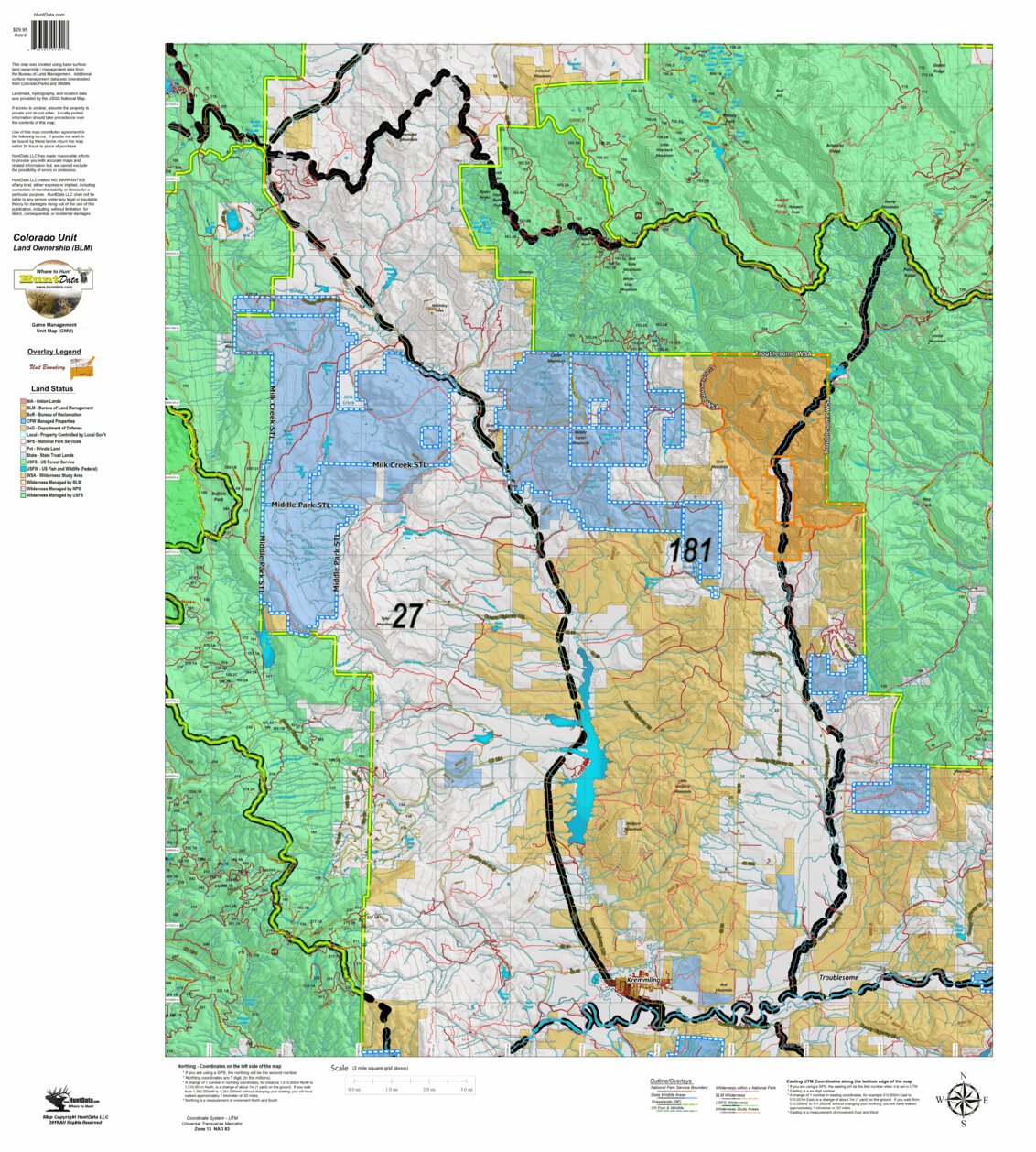 Colorado_Unit_181_Landownership Map by Colorado HuntData LLC | Avenza Maps