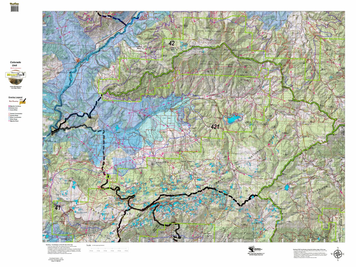 Colorado_Unit_421_Mule_Deer_Habitat Map by Colorado HuntData LLC ...