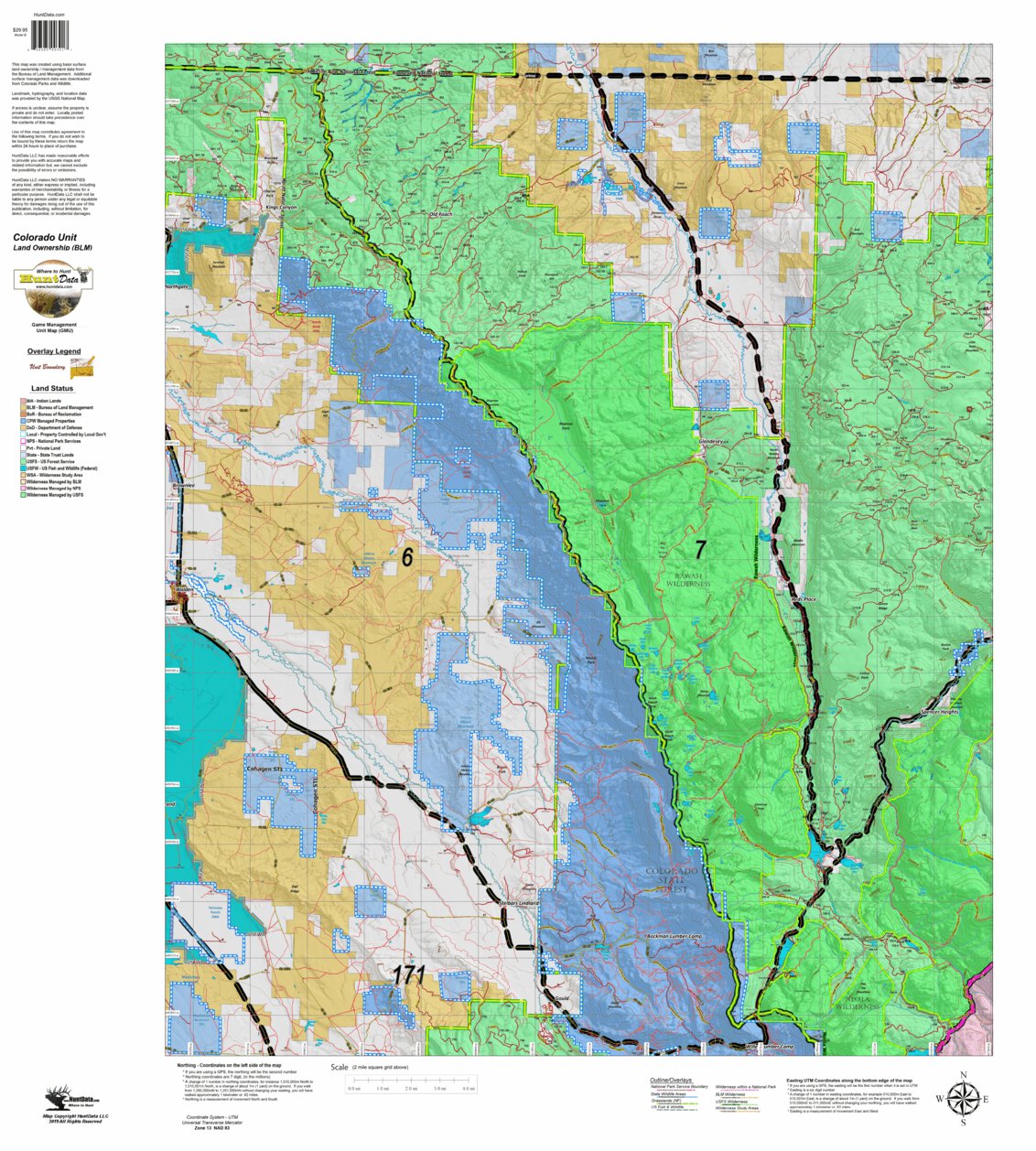 Colorado_Unit_7_Landownership Map by Colorado HuntData LLC | Avenza Maps