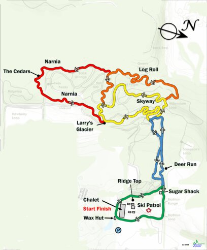 Highlands Nordic Snowshoe Trails Map by Contour Adventures Inc ...