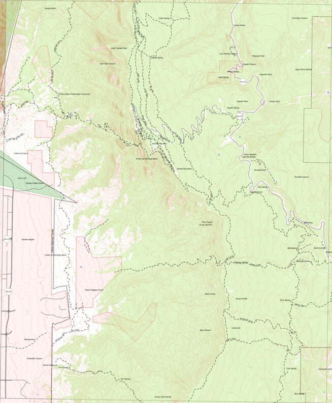 Sandia Crest NM Map by Corazon del Bosque | Avenza Maps