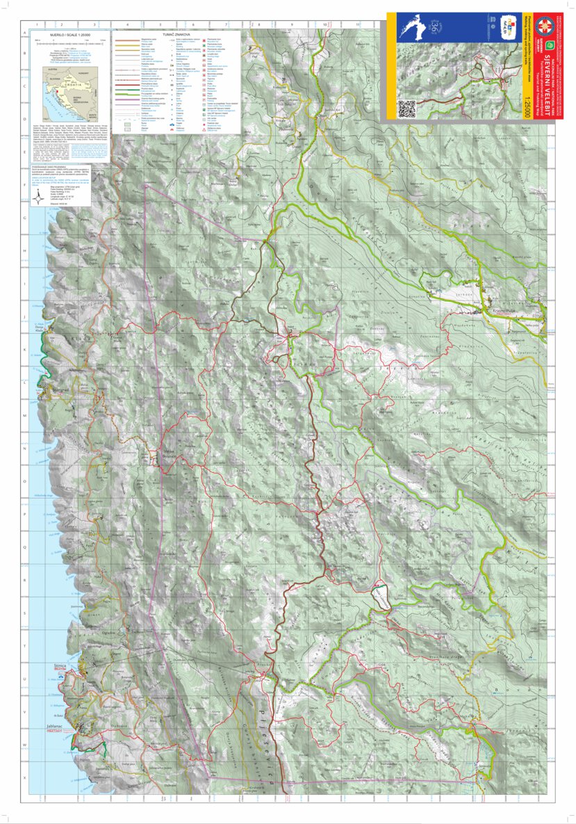 Sjeverni Velebit Map by Croatian Mountain Rescue Service - HGSS ...