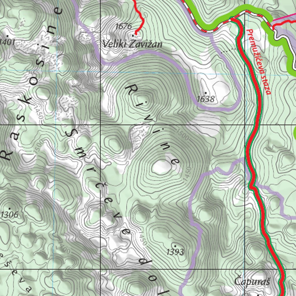 Sjeverni Velebit Map by Croatian Mountain Rescue Service - HGSS ...