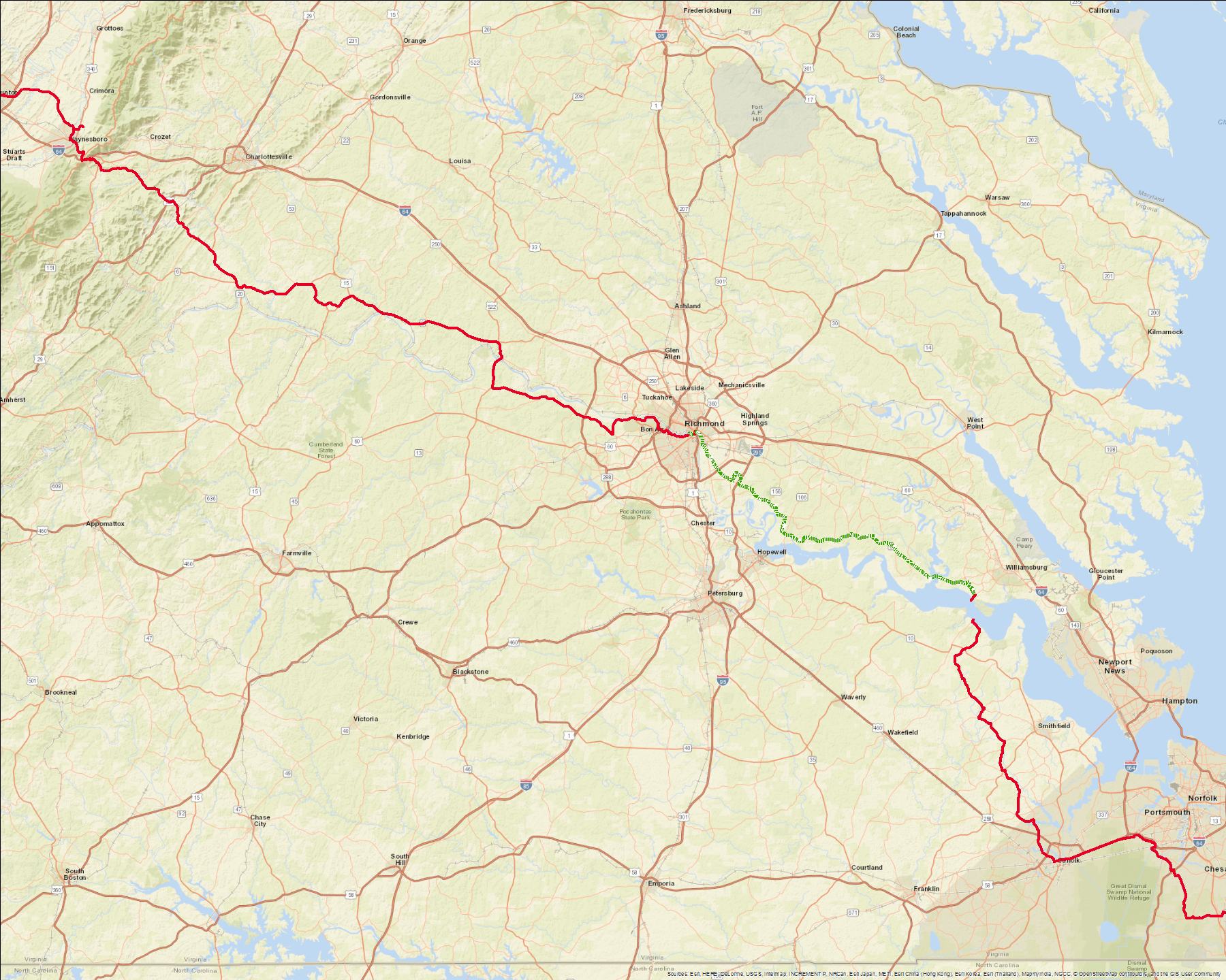 Allegheny Mountains Bike Tour part 3 Map by Crossover Ventures LLC ...