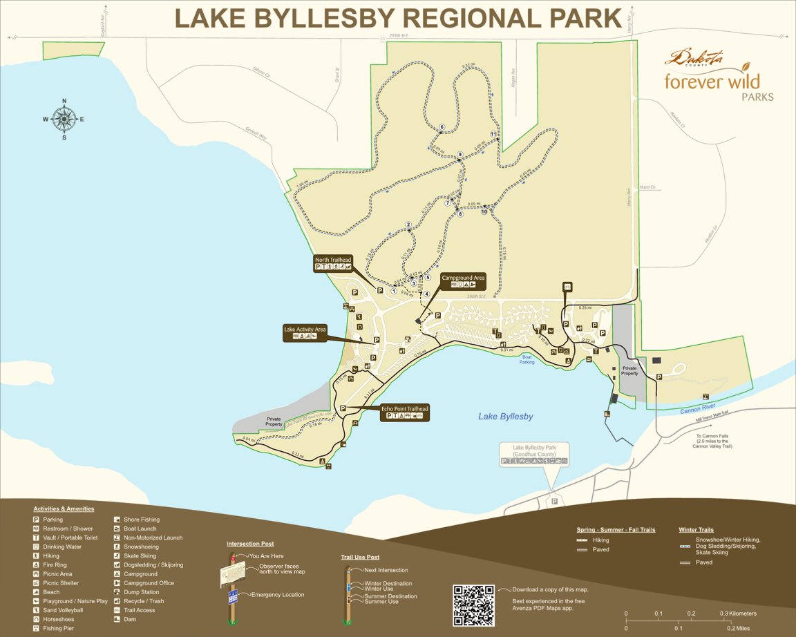 Lake Byllesby Regional Park - All Season Sign Map by Dakota County ...