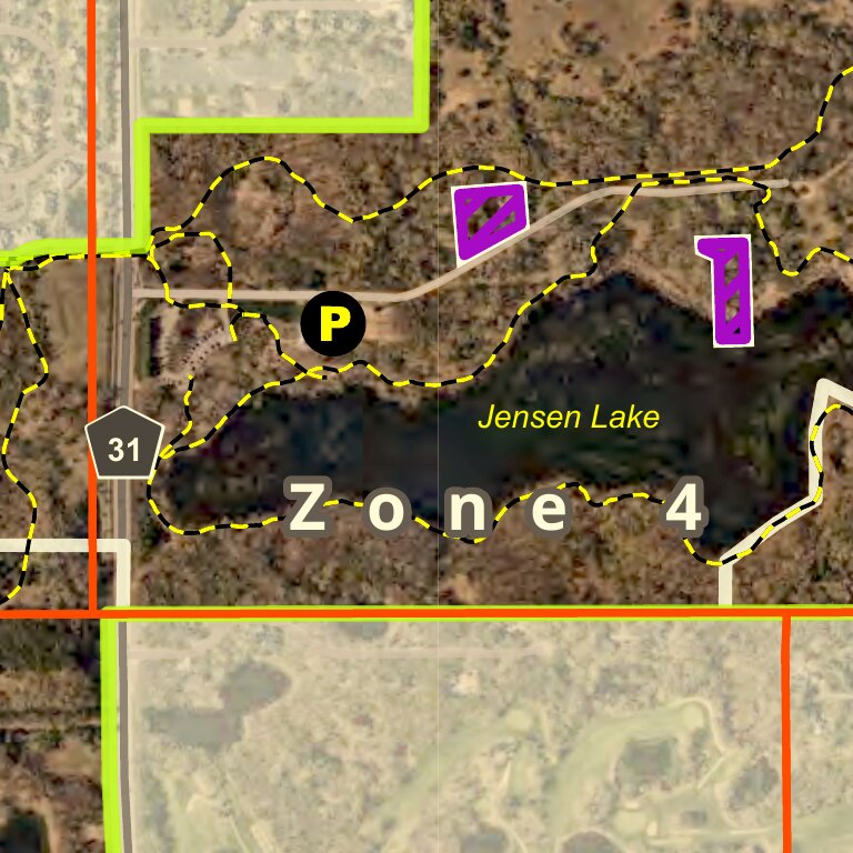 Lebanon Hills Regional Park - Deer Hunt Map - Aerial Photo by Dakota ...