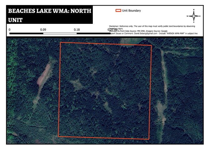 Beaches Lake WMA - North Unit Map by DavidSieberg | Avenza Maps