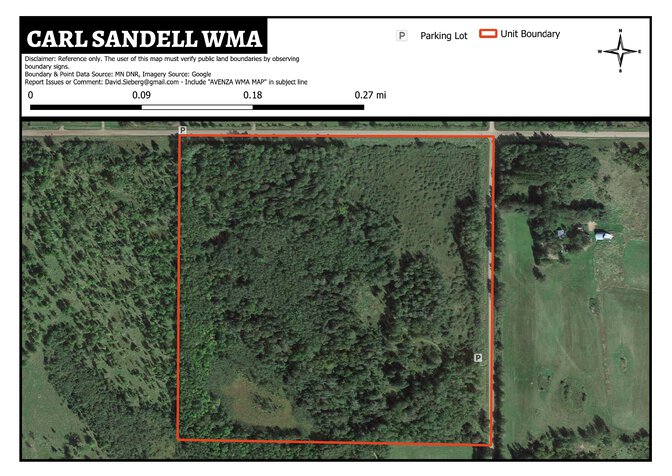 Carl Sandell WMA Map by DavidSieberg | Avenza Maps