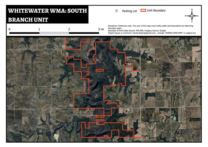 Whitewater WMA - South Branch Unit Map by DavidSieberg | Avenza Maps
