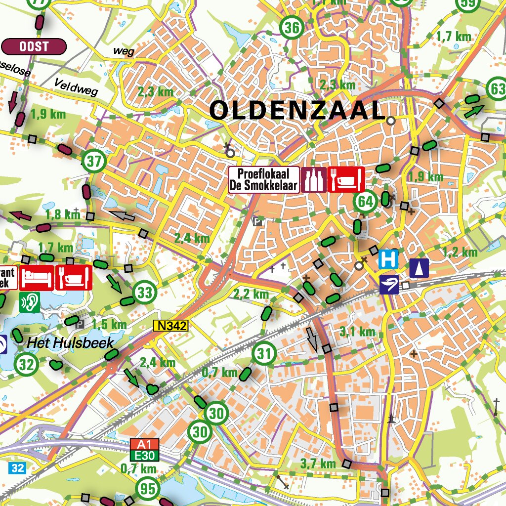 Arthuur routes fietsknooppuntenkaart Twente 2025 route App Map by De ...