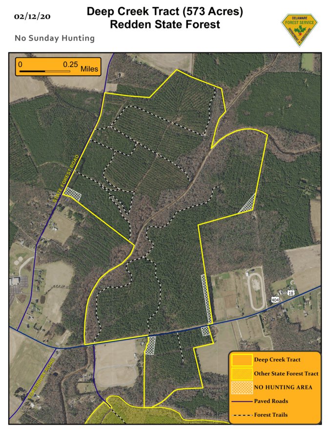 Delaware Forest Serv, Redden State Forest, Deep Creek tract Map by ...