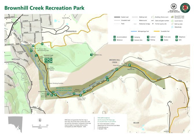 Brownhill Creek Recreation Park Map by Department for Environment and ...