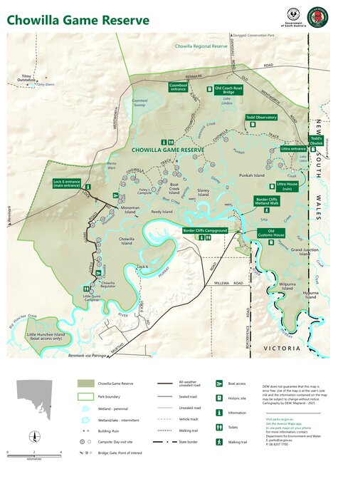 Chowilla Game Reserve Map by Department for Environment and Water ...