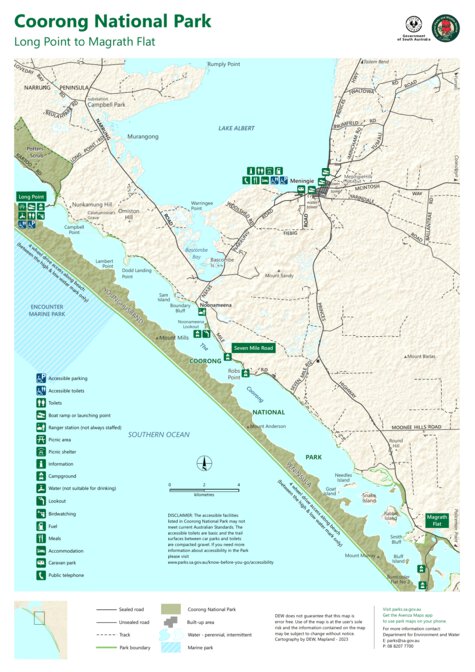 Coorong National Park - Long Point to Magrath Flat Map by Department ...
