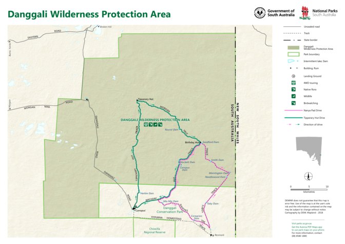 Danggali Wilderness Protection Area Map by Department for Environment ...