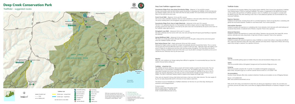 Deep Creek National Park - TrailRider Wheelchair suggested routes Map ...