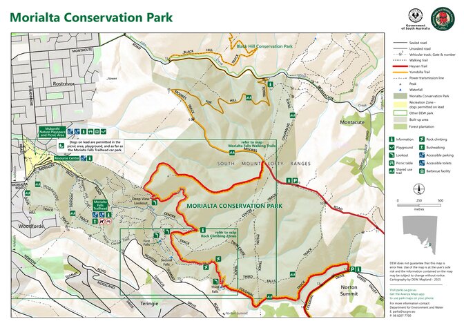 Morialta Conservation Park Map by Department for Environment and Water ...