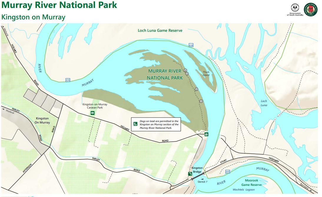 Murray River National Park - Kingston on Murray Map by Department for ...