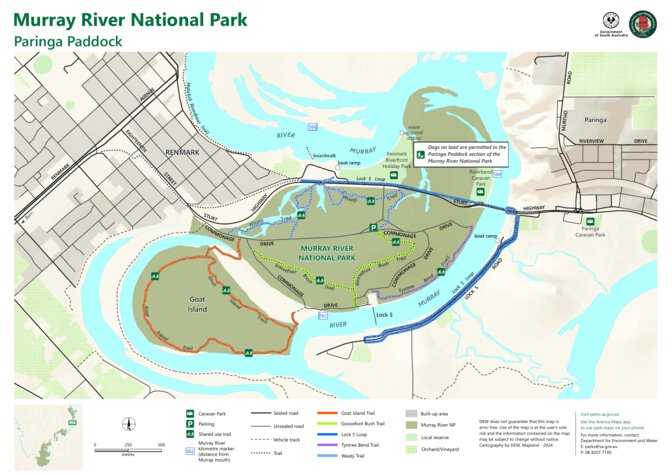 Murray River National Park Paringa Paddock Map by Department for ...