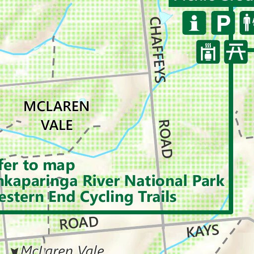 Onkaparinga River National Park and Recreation Park Cycling Trails Map ...