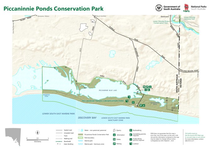 Piccaninnie Ponds Conservation Park Map by Department for Environment ...