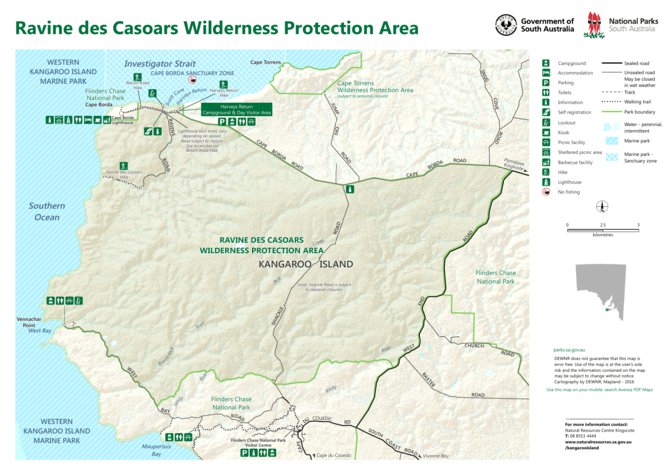 Ravine Des Casoars Wilderness Protection Area Map by Department for ...