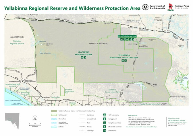 Yellabinna Regional Reserve and Wilderness Protection Area Map by ...
