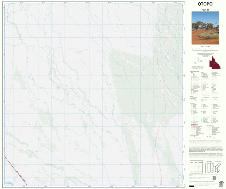 Aberfoyle (7954-41) Map by Department of Natural Resources and Mines ...