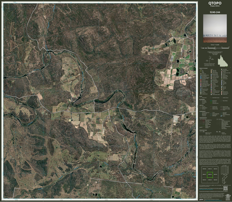 Ballandean (9240-244i) Map by Department of Natural Resources and Mines ...