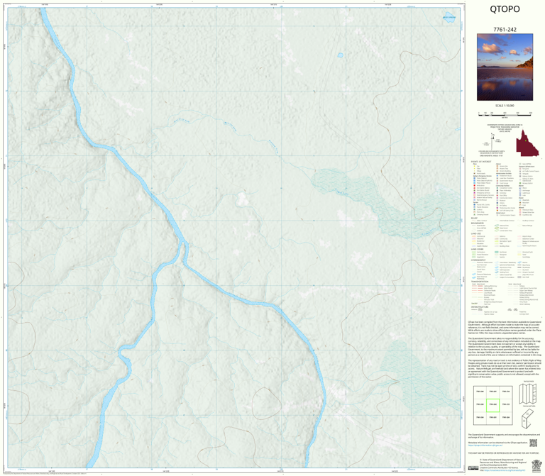 Blacktop (7761-242) Map by Department of Natural Resources and Mines ...
