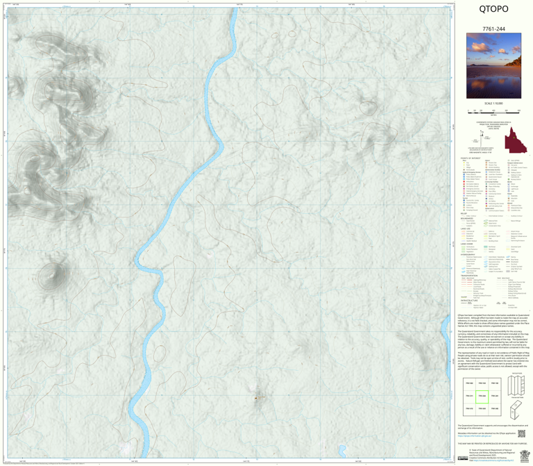 Blacktop (7761-244) Map by Department of Natural Resources and Mines ...