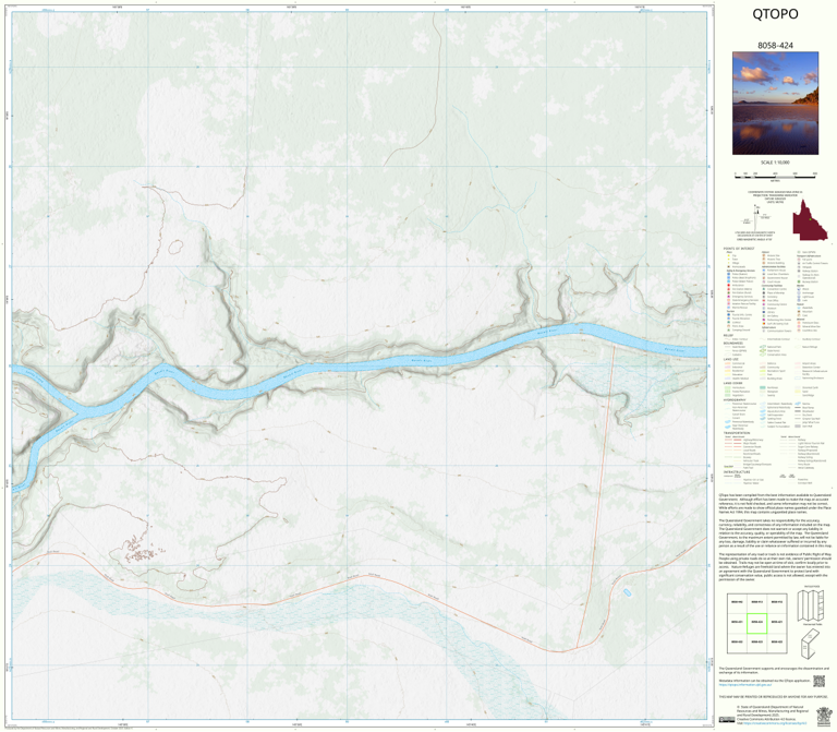 Bluff Downs (8058-424) Map by Department of Natural Resources and Mines ...