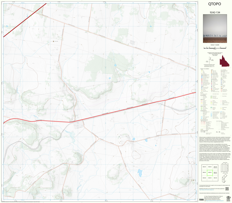 Cambooya (9242-134) Map by Department of Natural Resources and Mines ...