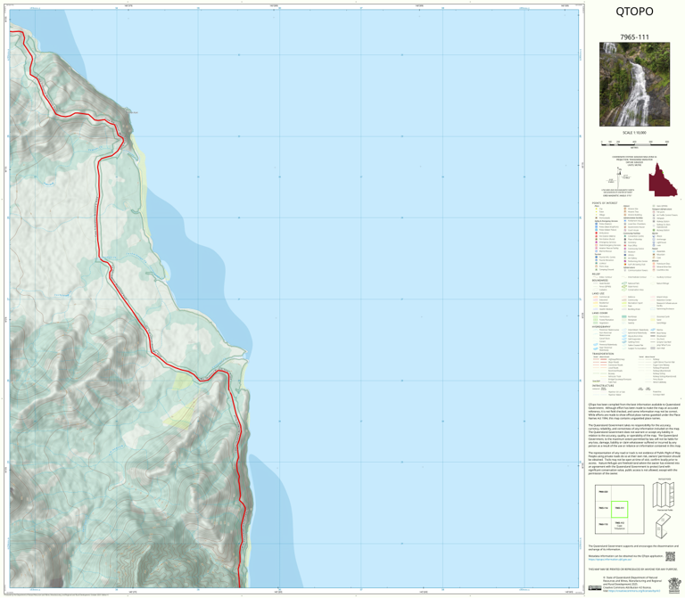 Cape Tribulation (7965-111) Map by Department of Natural Resources and ...