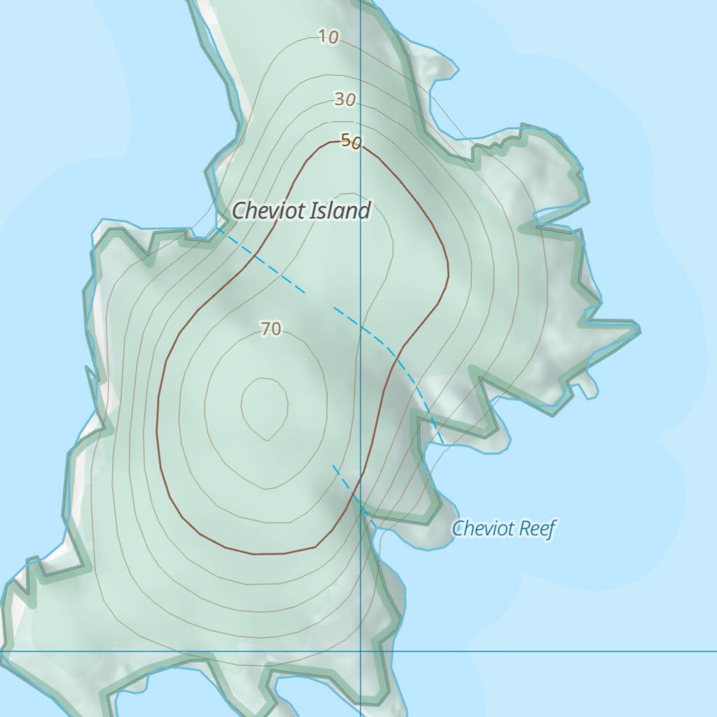 Cheviot Island (9053-413) Map by Department of Natural Resources and ...