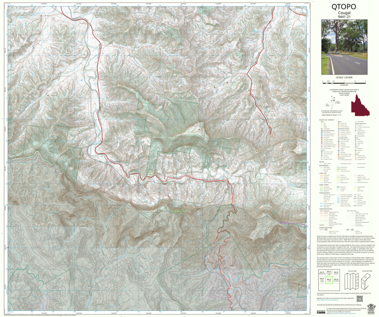 Cougal (9441-21) Map by Department of Natural Resources and Mines ...