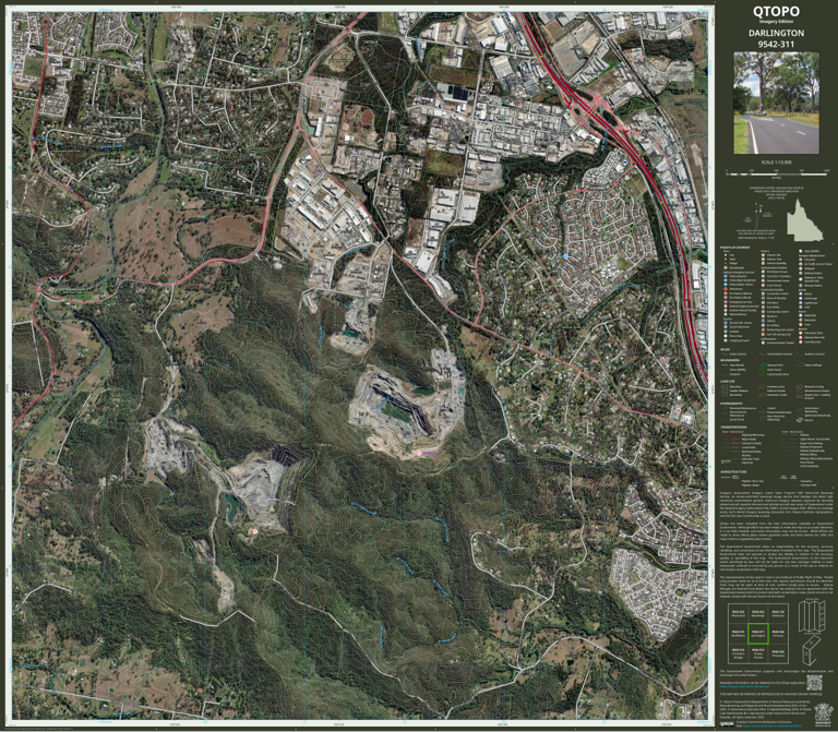 DARLINGTON (9542-311i) Map by Department of Natural Resources and Mines ...