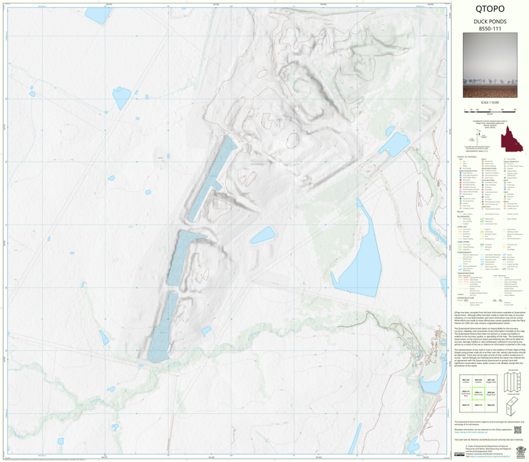 Duck Ponds (8550-111) Map by Department of Natural Resources and Mines ...
