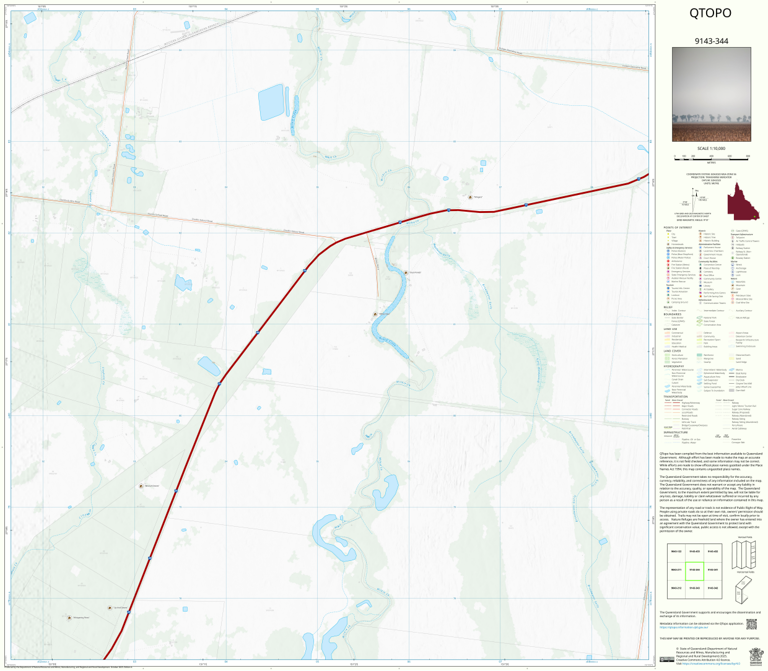 Ducklo (9143-344) Map by Department of Natural Resources and Mines ...